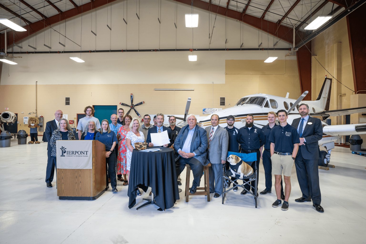 Pierpont hosts Gov. Jim Justice for signing ceremony of new aviation ...